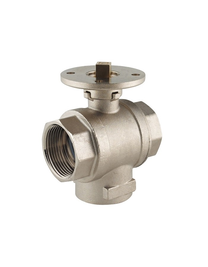 3-way ball valve body d. 3/4" coplanar diverter type 3 for connection ...