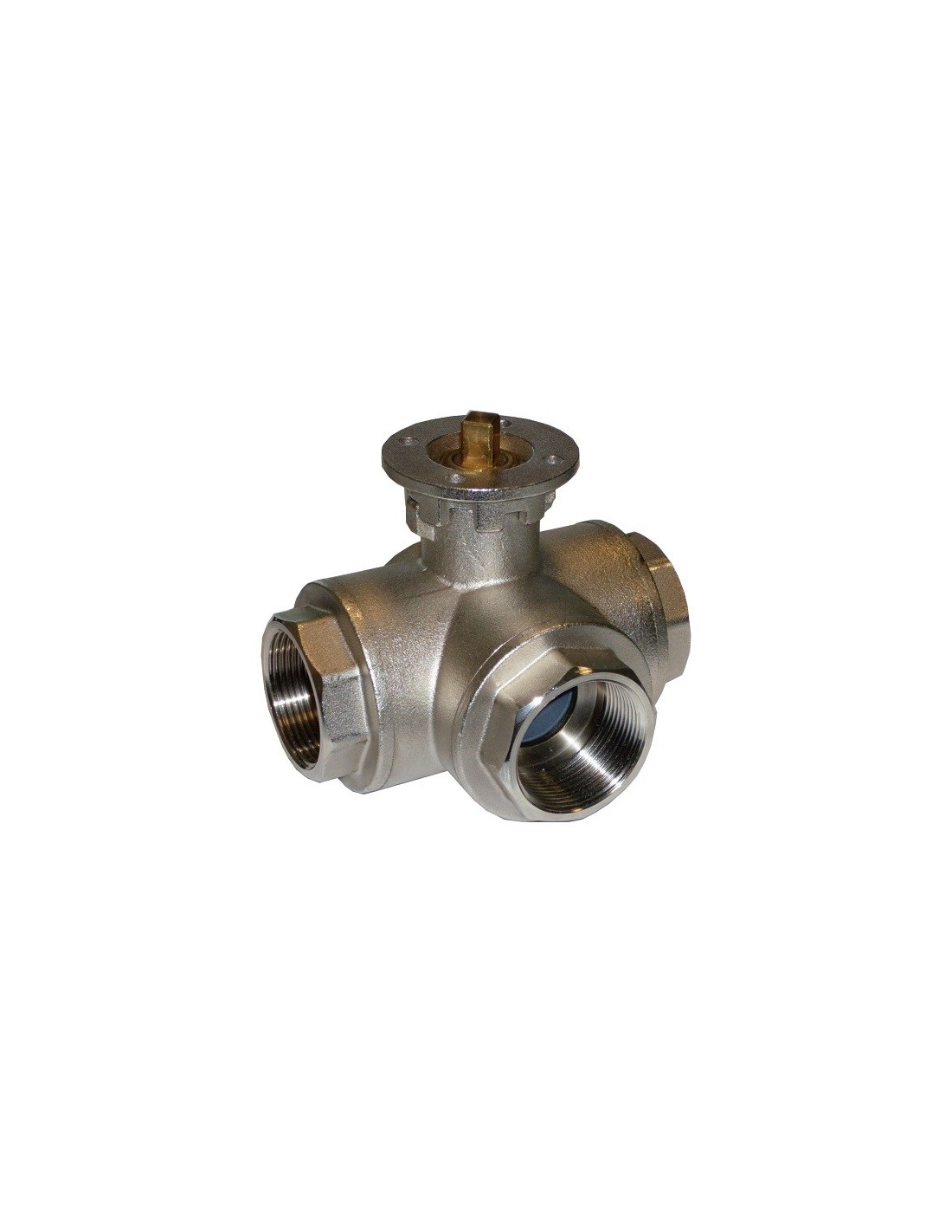 3-way ball valve body d. 1/2" 2-hole front diverter type ISO 5211 ...