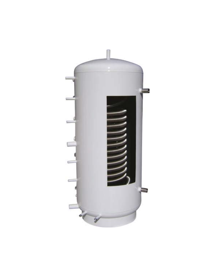 Tml SM1X01500F Solarmax combined storage tank lt. 1500 in AISI 316L stainless steel with a fixed ...